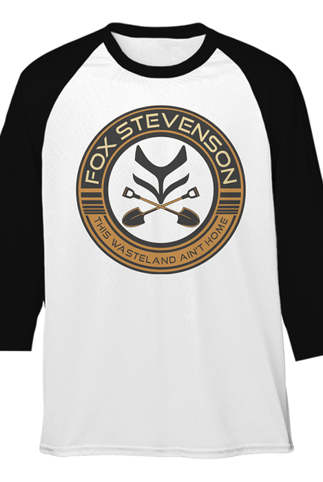 Shovel Crest Raglan (White/Black) T-Shirt - Fox Stevenson T-Shirts ...