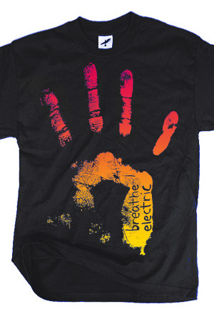 Handprint (Black) T-Shirt - Breathe Electric T-Shirts - Official Online ...
