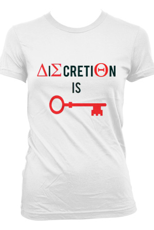 Discretion Is Key T-Shirt - Fresh Greek T-Shirts - Online Store on ...