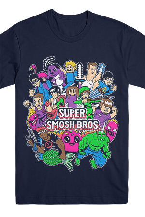 Super Smosh Brothers Tee (Navy) T-Shirts - Smosh T-Shirts - Official ...